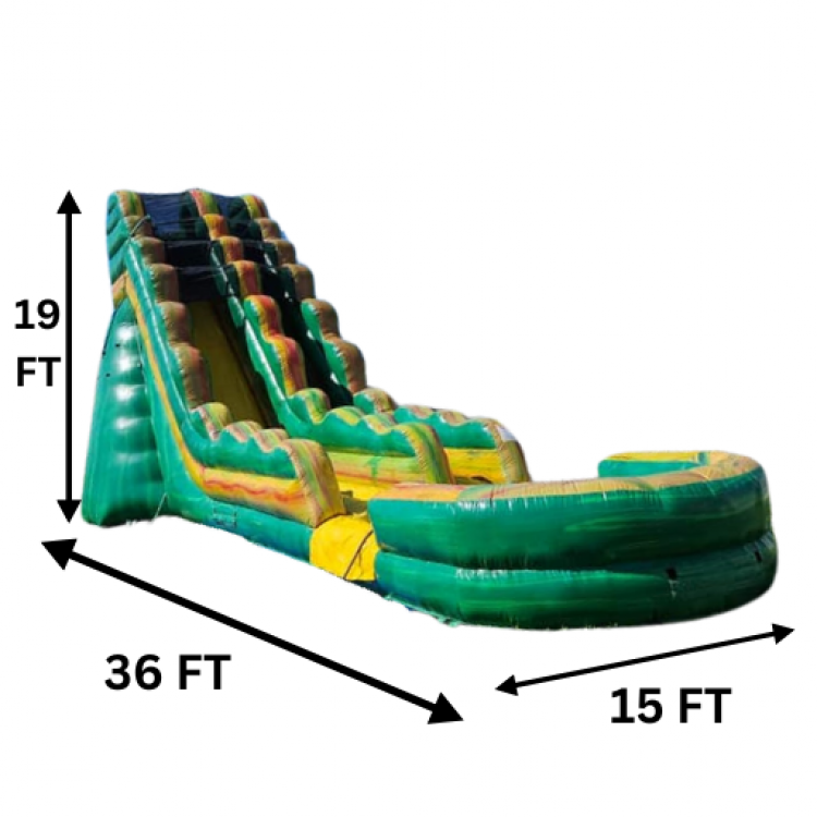 19 FT River Run Water Slide Package (18 Black Chairs and 3 r - Family ...
