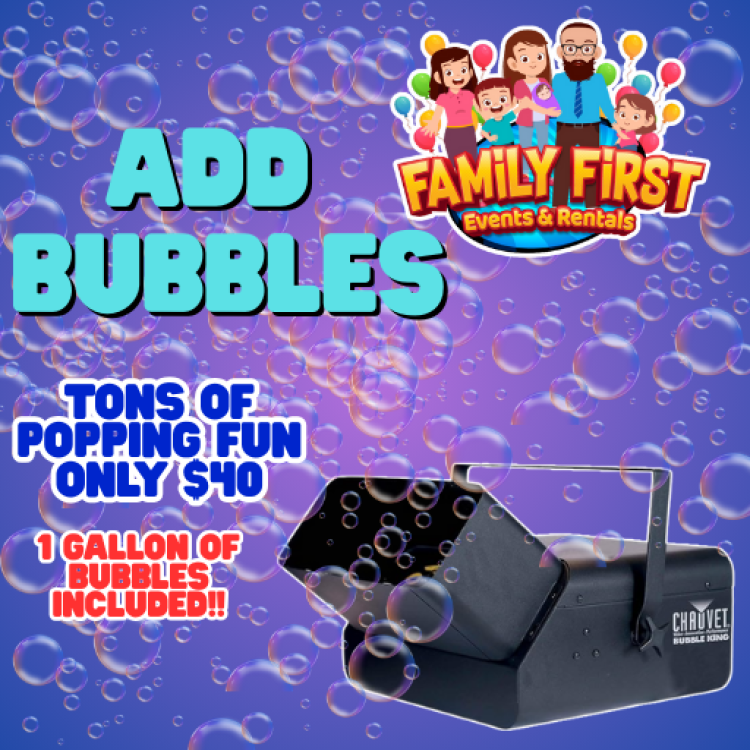 Bubble Machine - Family First Events and Rentals Fort Myers FL